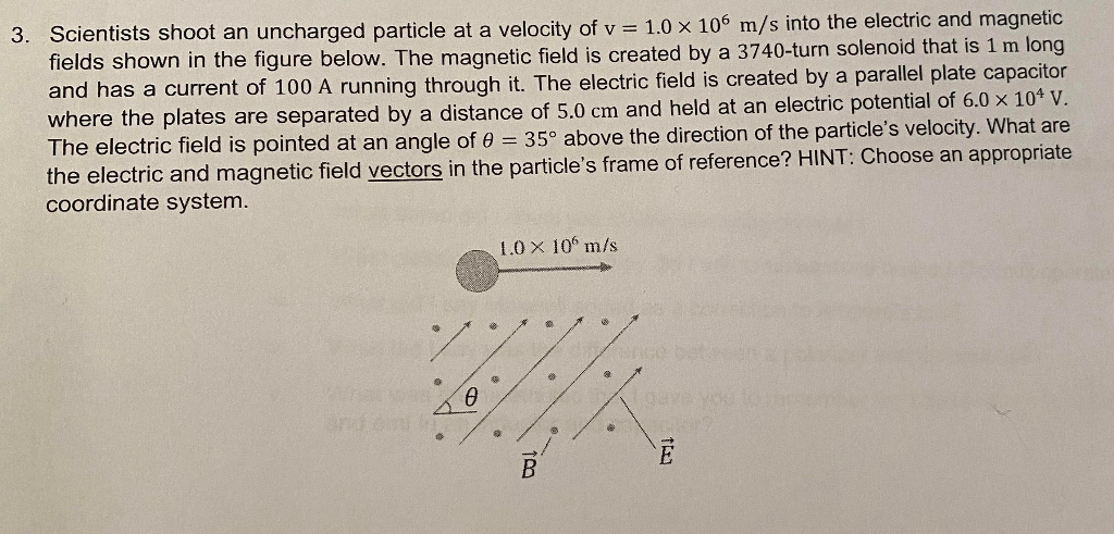 Solved 3. Scientists shoot an uncharged particle at a | Chegg.com