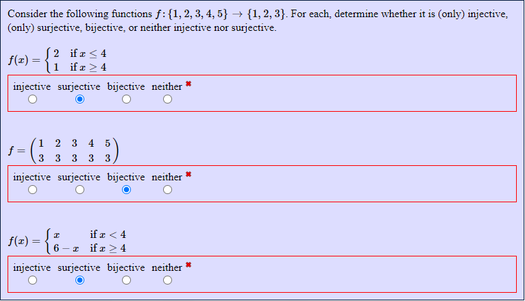 Solved Consider the following functions f:{1, 2, 3, 4, 5} + | Chegg.com