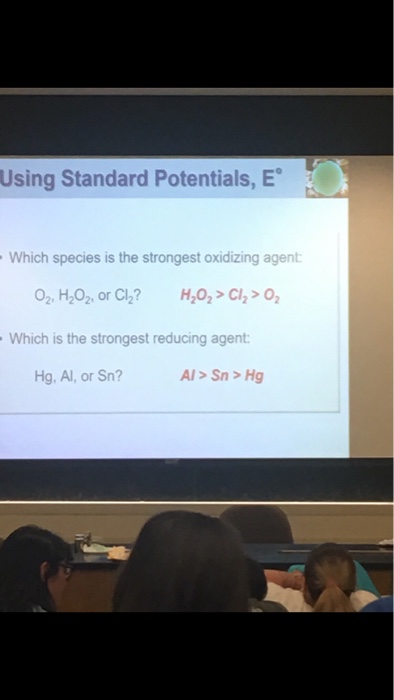 Solved Using Standard Potentials, E? Which species is the | Chegg.com