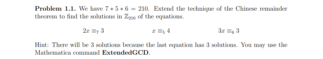 Solved Problem 1.1. We have 7 * 5 * 6 = 210. Extend the | Chegg.com