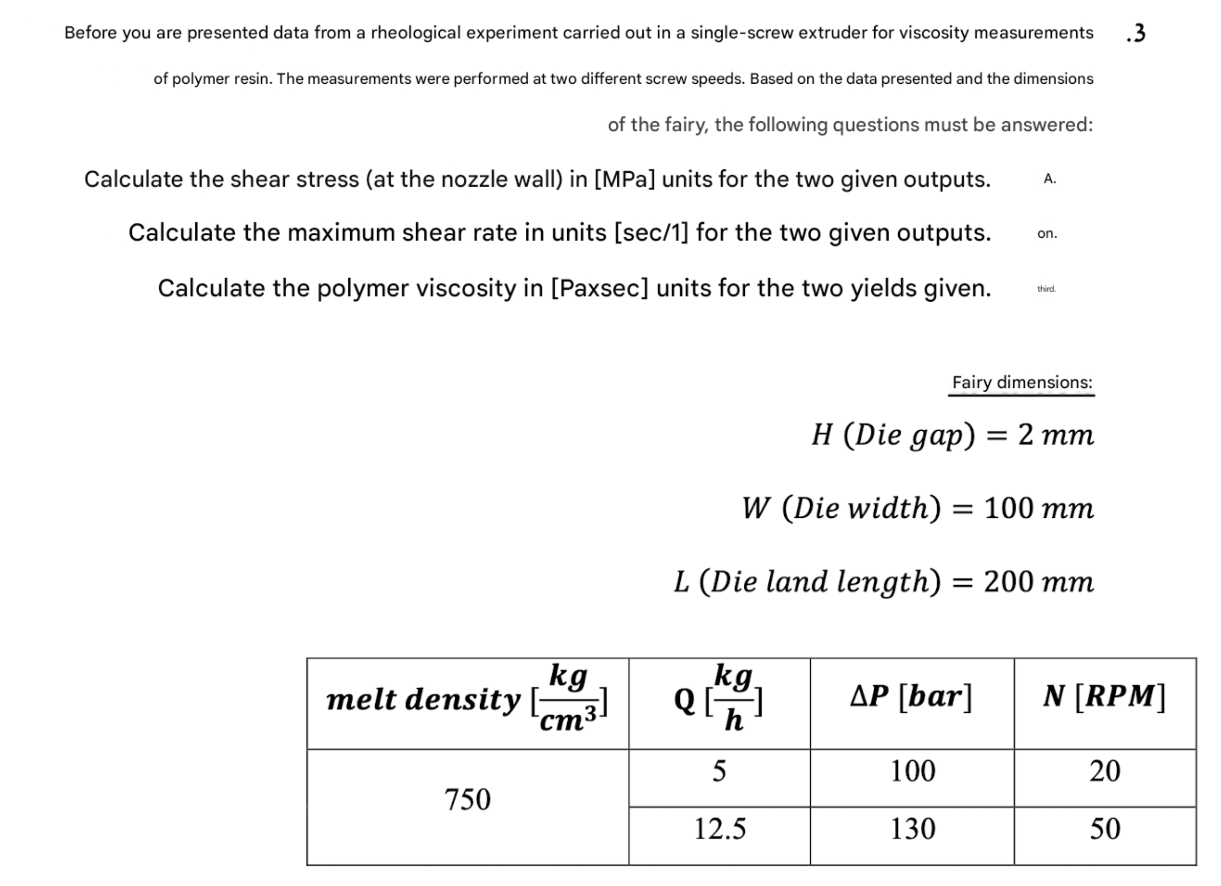 Solved Before you are presented data from a rheological | Chegg.com