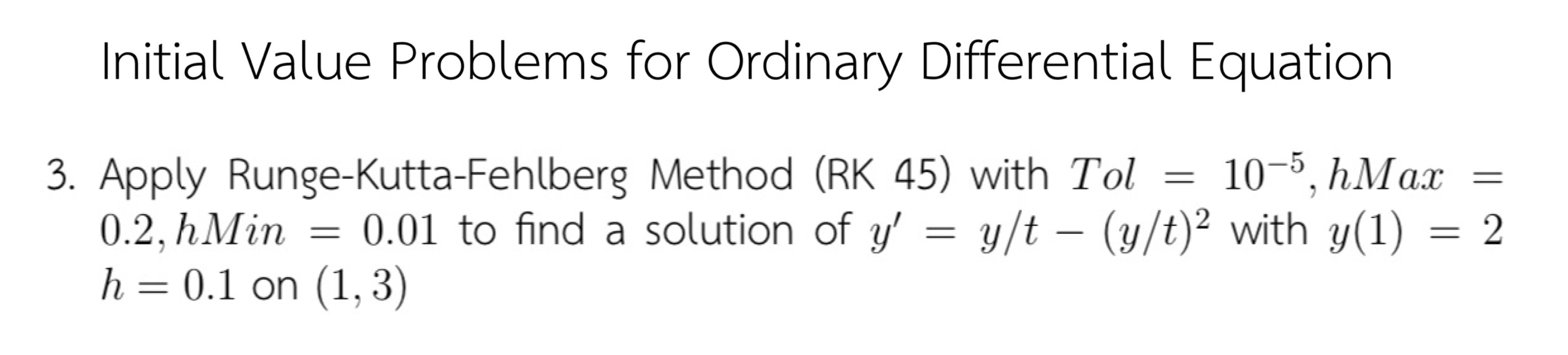 Solved Initial Value Problems for Ordinary Differential | Chegg.com