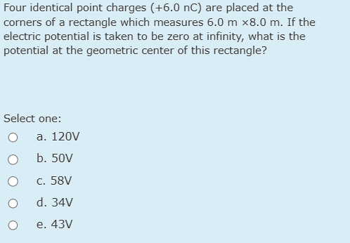 Solved Four identical point charges \( (+6.0 \mathrm{nC}) \) | Chegg.com