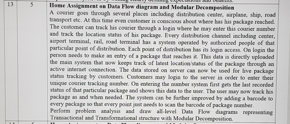 Solved 13 Home Assignment on Data Flow diagram and Modular | Chegg.com