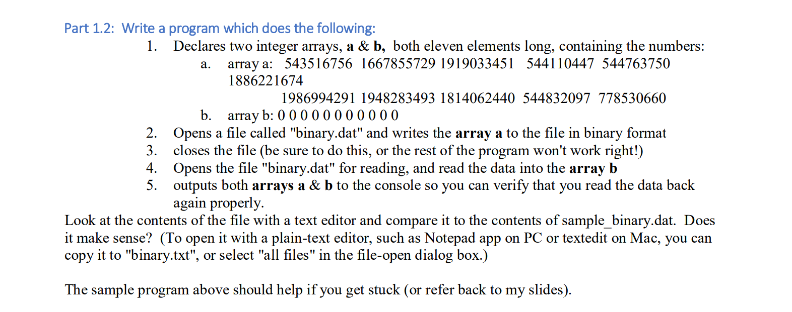 Solved Part 1 2 Write A Program Which Does The Following