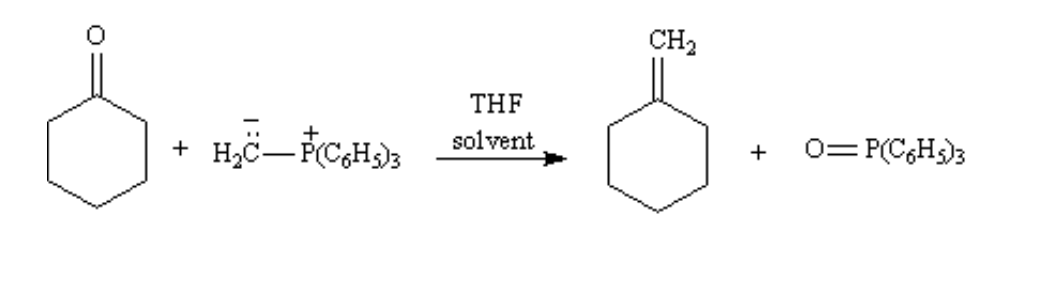 Solved CH, with THF solvent + Hyč—PCH3)3 + O=P(C6H3)3 | Chegg.com