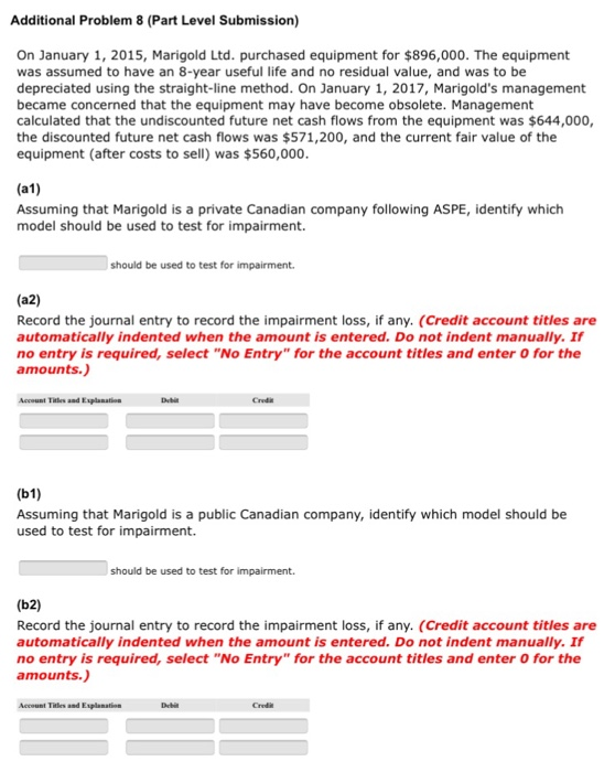 Solved Additional Problem 8 (Part Level Submission) On | Chegg.com