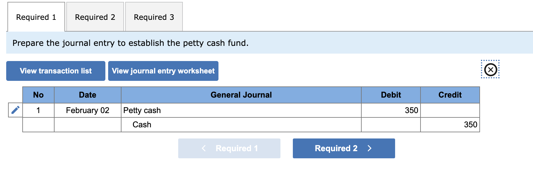 Solved Problem 6-3A (Algo) Establishing, reimbursing, and | Chegg.com