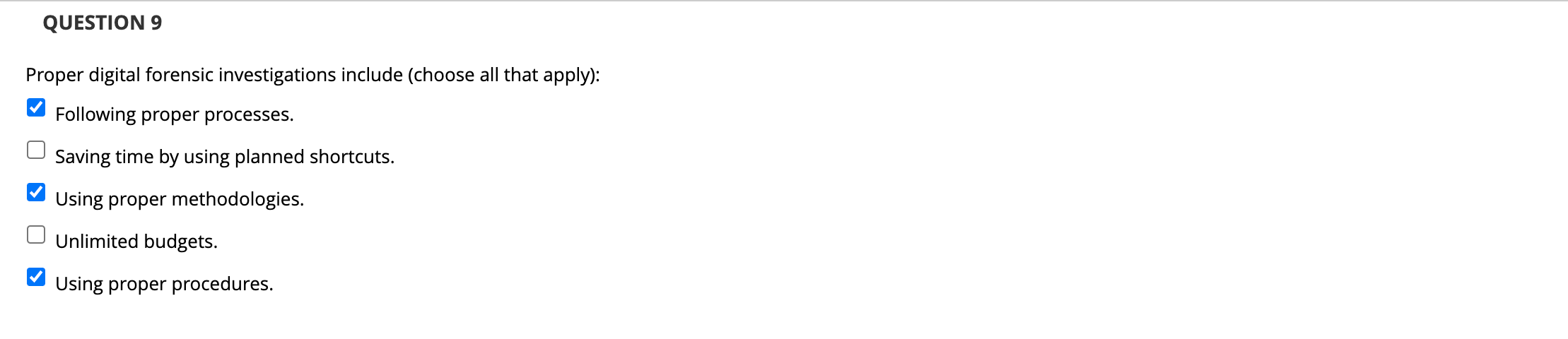 Solved Proper digital forensic investigations include | Chegg.com