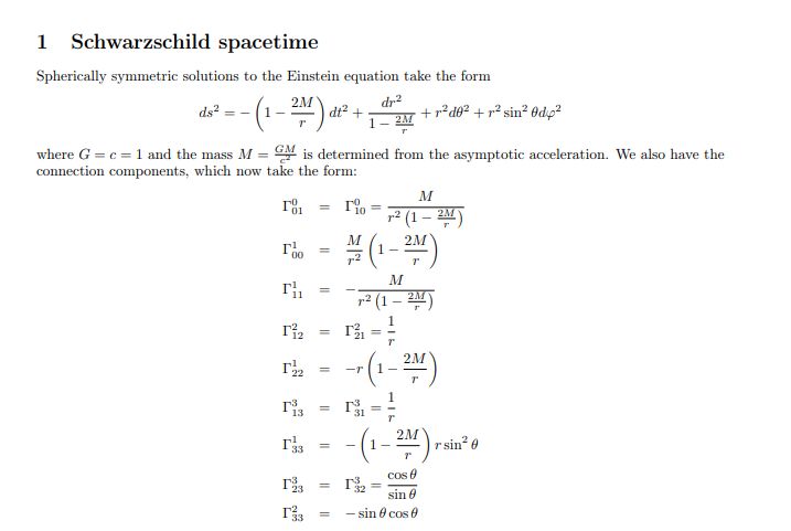 Solved Schwarzschild spacetime Spherically symmetric | Chegg.com