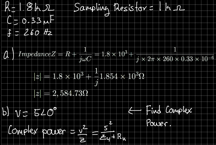 Solved I need help solving the impedance and complex power. | Chegg.com