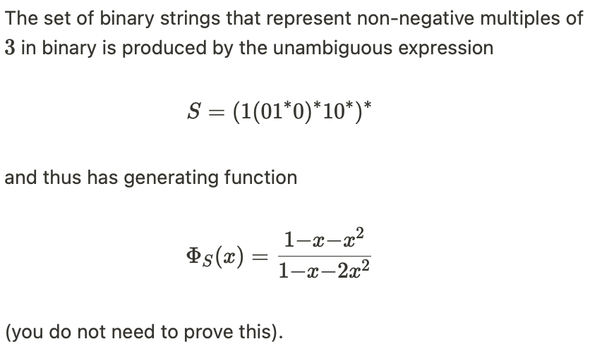 Solved The Set Of Binary Strings That Represent Non Negative 2174
