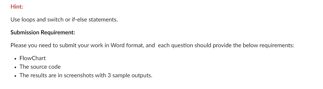Solved Question: Create a flowchart and program to calculate | Chegg.com