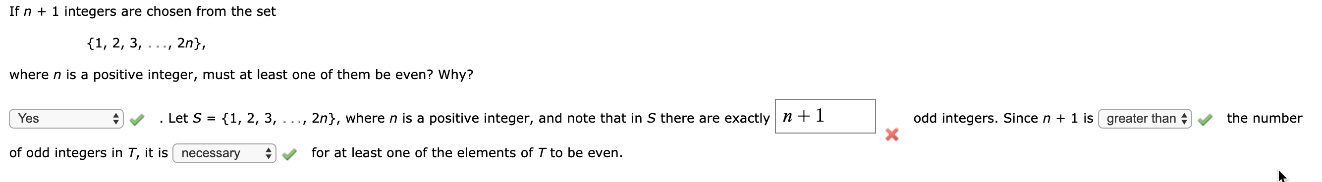 Solved If n + 1 integers are chosen from the set {1, 2, 3, | Chegg.com