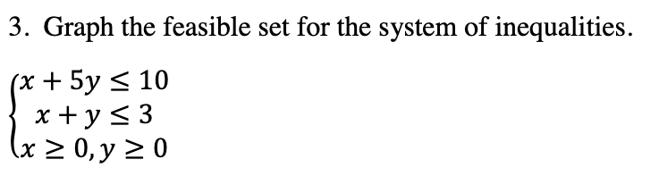 Solved Graph the feasible set for the system of | Chegg.com