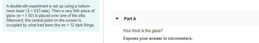 Solved A double-slit experiment is set up using a helium- | Chegg.com