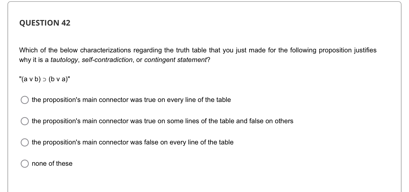 QUESTION 40 Construct a LONG-form truth table for the | Chegg.com