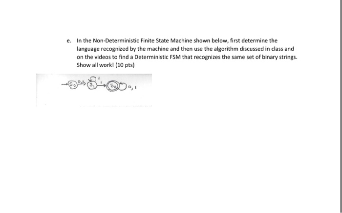 Solved In the Non-Deterministic Finite State Machine shown | Chegg.com