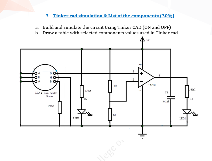 Solved 3. Tinker cad simulation & List of the components | Chegg.com