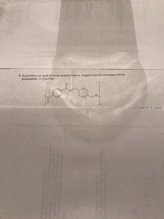 Solved Kodel fibers are made from the polymer shown. Suggest | Chegg.com