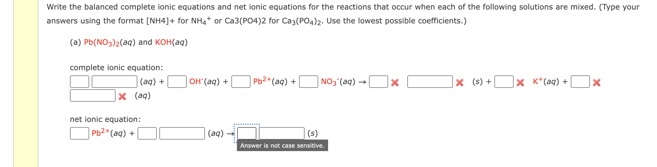 Solved (c) AgNO3(aq) and K2SO4(aq) complete ionic equation: | Chegg.com