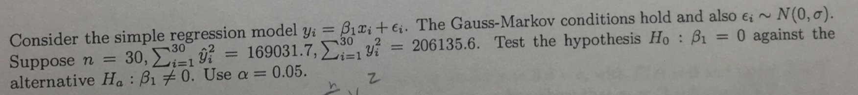 Solved Consider the simple regression model Yi = Bo + Bili + | Chegg.com