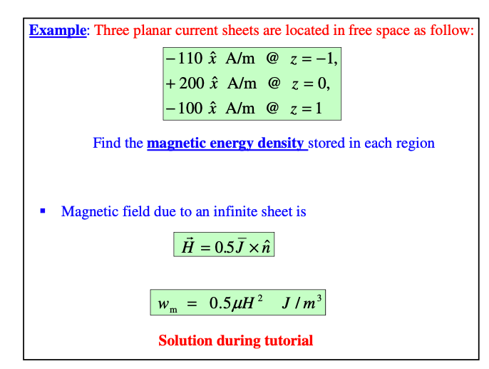Solved Example: Three planar current sheets are located in | Chegg.com