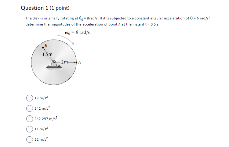 Solved The disk is originally rotating at \\( \\theta_{0}=8 | Chegg.com