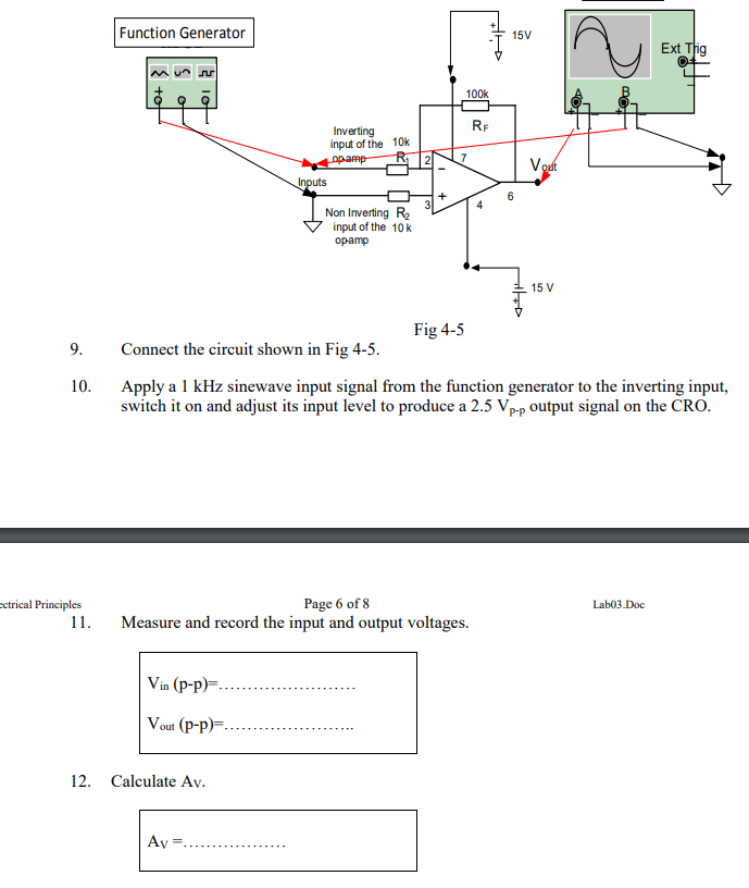 Solved Function Generator 15V Ext Thig { tot 1o 100K | Chegg.com
