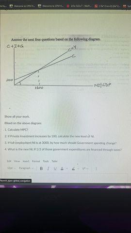 Solved Show all your work. Based on the above diagram: 1. | Chegg.com