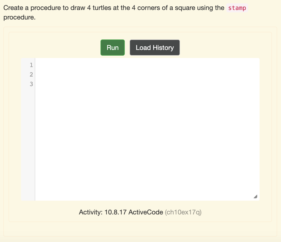 Solved Create a procedure to draw 4 turtles at the 4 corners | Chegg.com