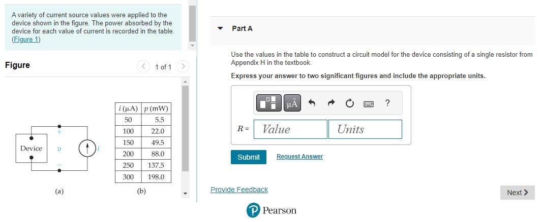 [solved] A Variety Of Current Source Values Were Applied
