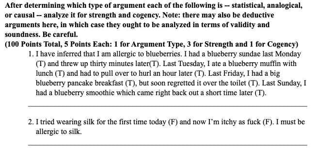 This is a philosophy question for inductive and | Chegg.com