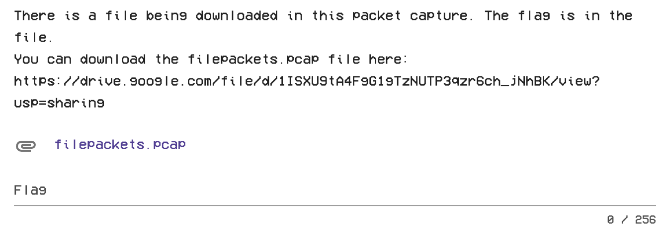 There is a file being downloaded in this packet | Chegg.com
