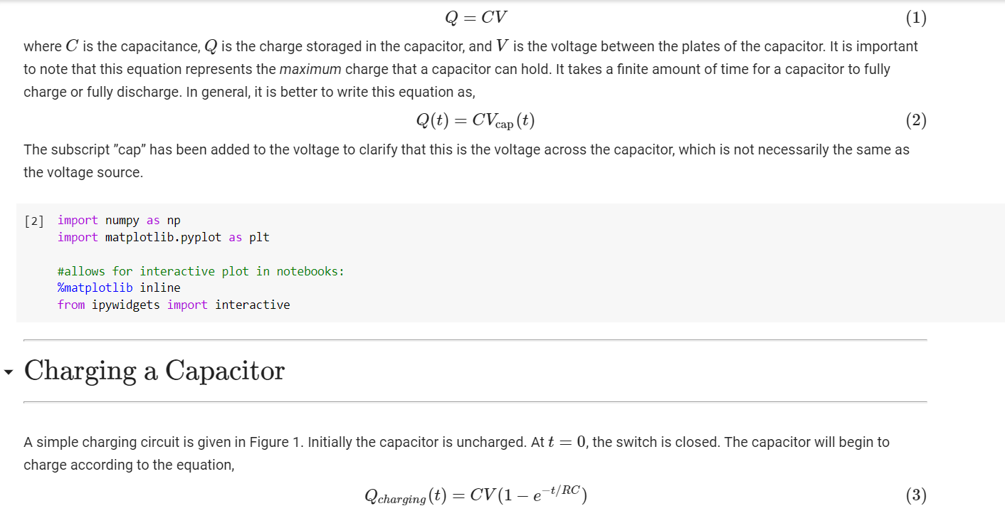 Solved = CV (1) where C is the capacitance, Q is the charge | Chegg.com