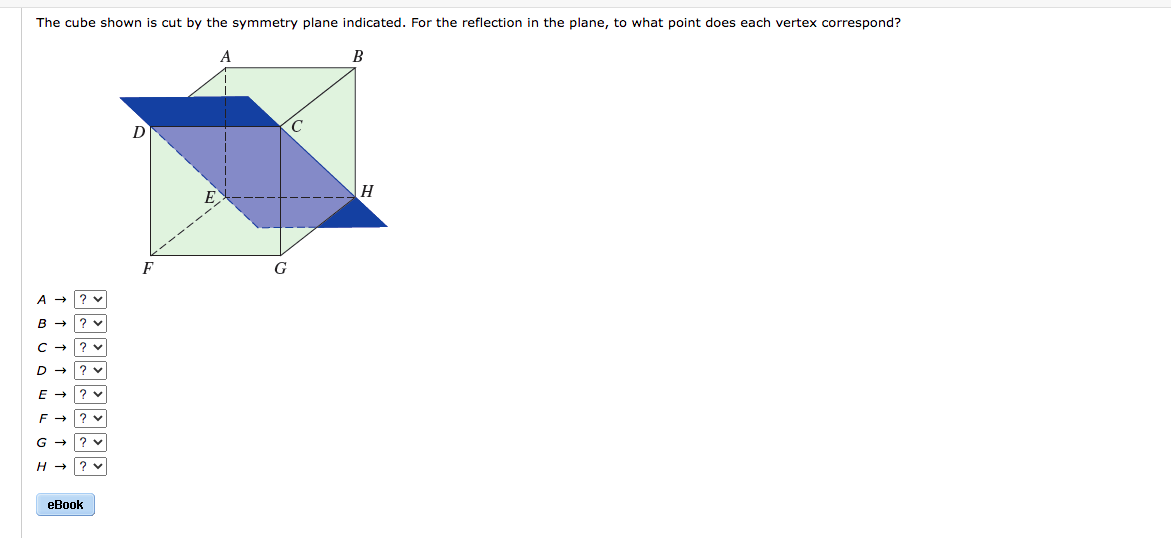Solved The cube shown is cut by the symmetry plane | Chegg.com