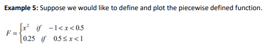 Solved Example 5: Suppose we would like to define and plot | Chegg.com