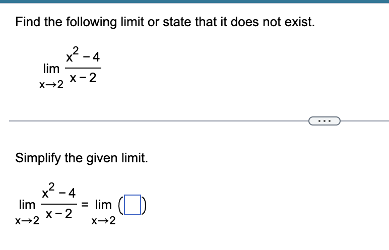 Solved Find the following limit or state that it does not | Chegg.com