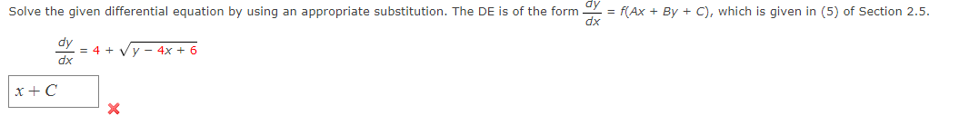 Solved Solve the given differential equation by using an | Chegg.com