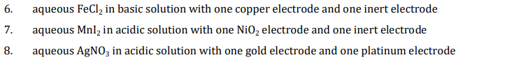 Solved aqueous FeCl2 ﻿in basic solution with one copper | Chegg.com