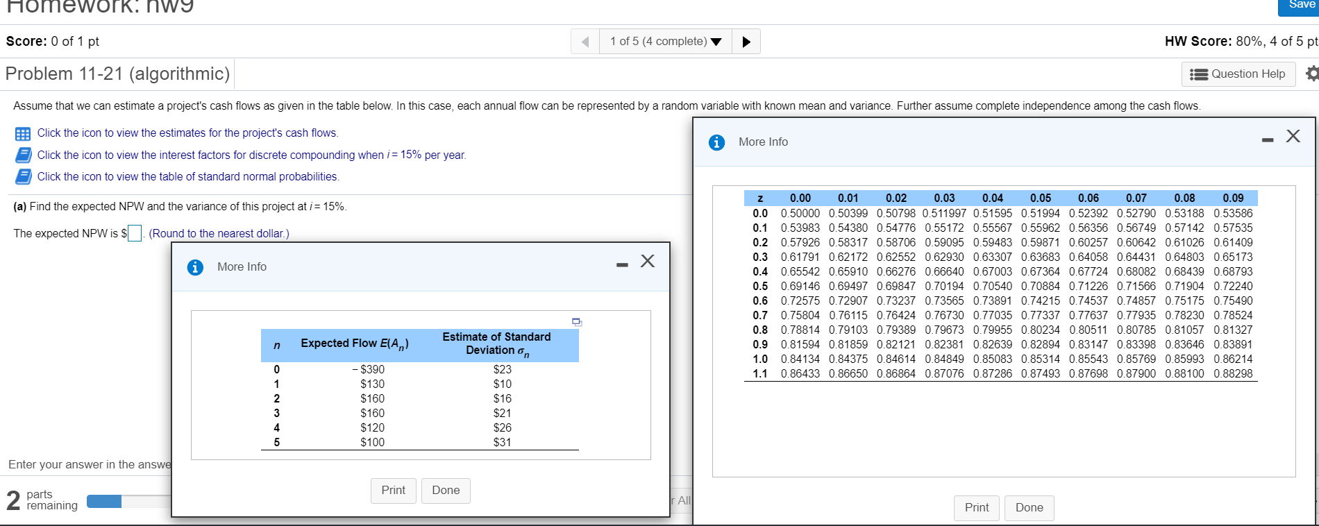 Problem 11-21 (algorithmic) | Question Help Assume | Chegg.com