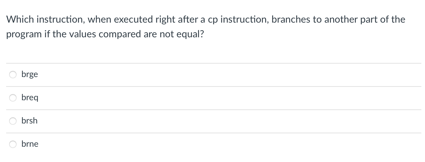 Solved Which instruction, when executed right after a cp | Chegg.com