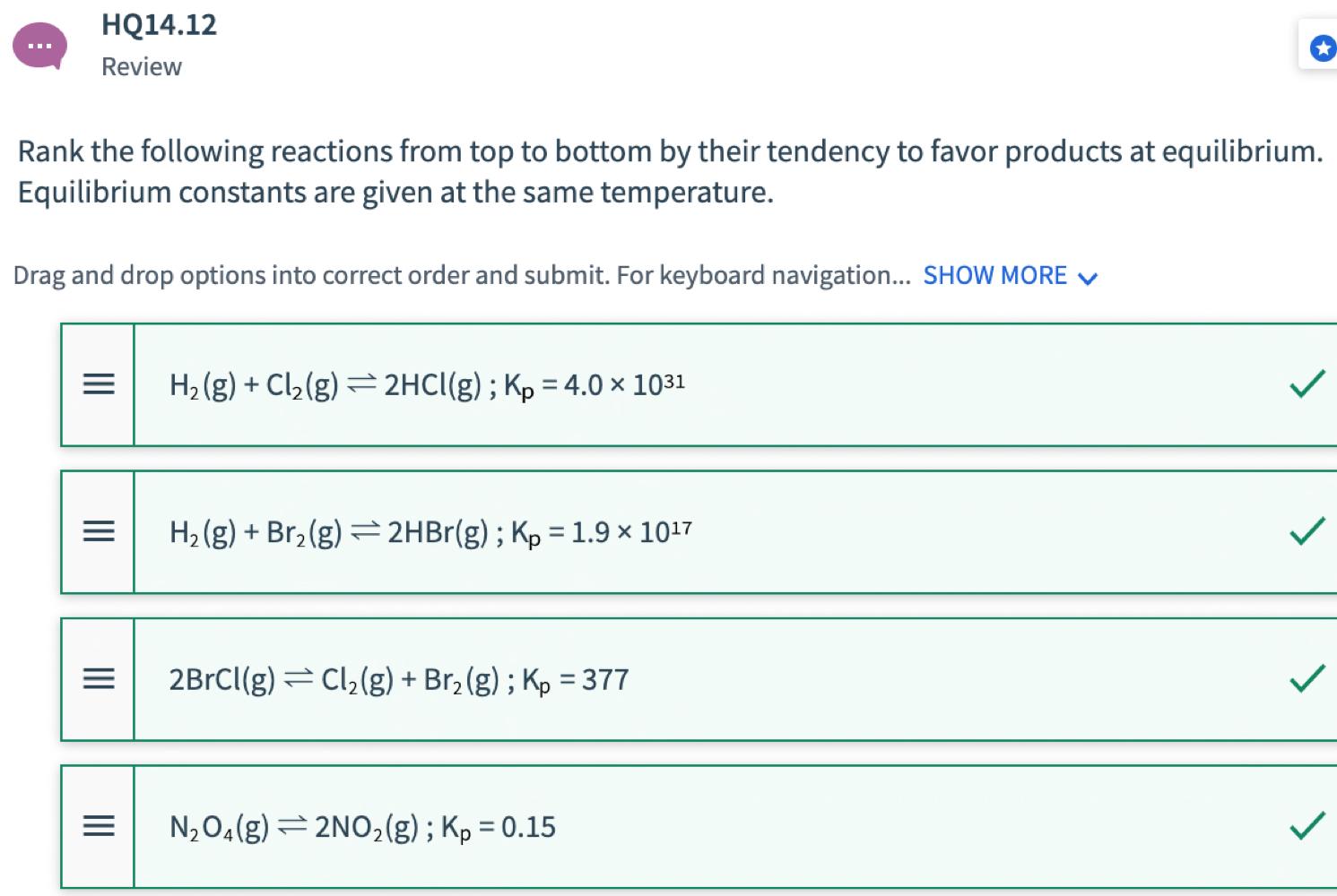 Solved I can't understand why should 2BrCl -> Cl2 +Br2 be | Chegg.com
