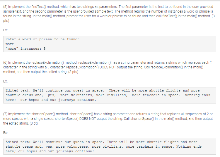Solved 7.20 Ch 6 Program: Authoring assistant (Java) (1) | Chegg.com