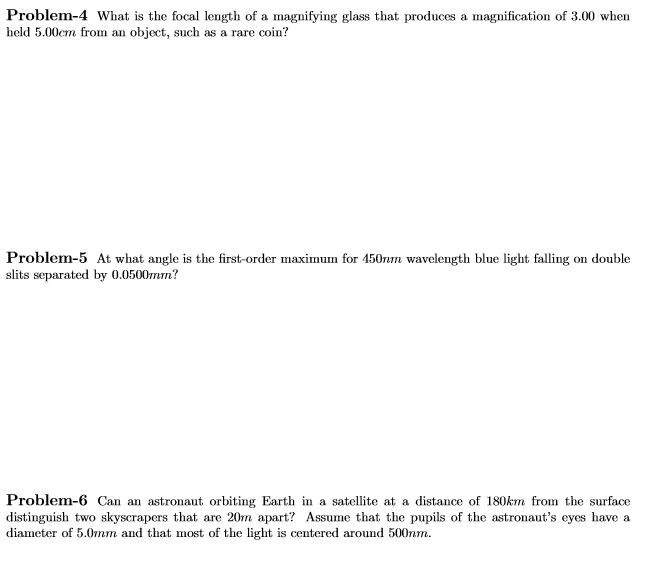 Solved Problem-4 What is the focal length of a magnifying | Chegg.com