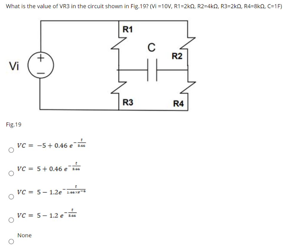 Solved What is the value of VR3 in the circuit shown in Fig. | Chegg.com