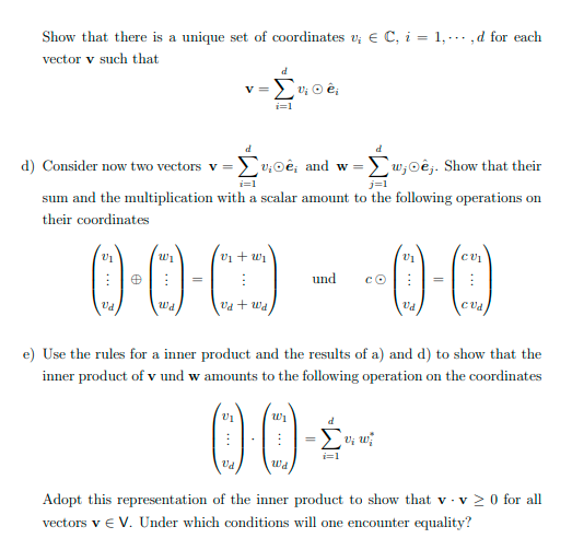 Solved In the lecture we stated that an inner product of a | Chegg.com