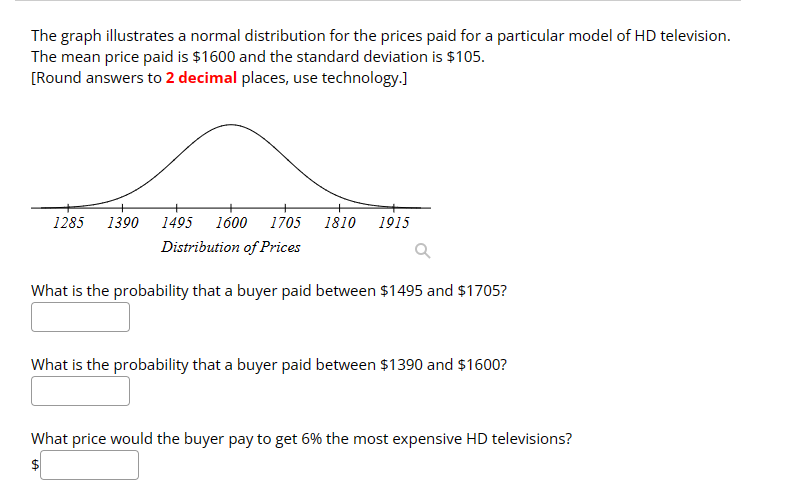 Solved The graph illustrates a normal distribution for the | Chegg.com