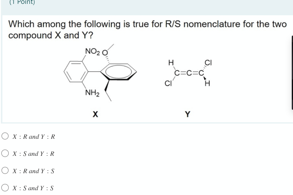 Solved (1 Point) Which among the following is true for R/S | Chegg.com
