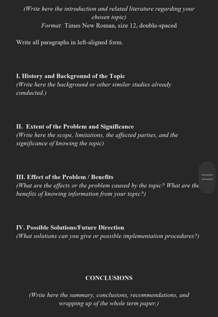 Write all paragraphs in left-aligned form. I. History | Chegg.com